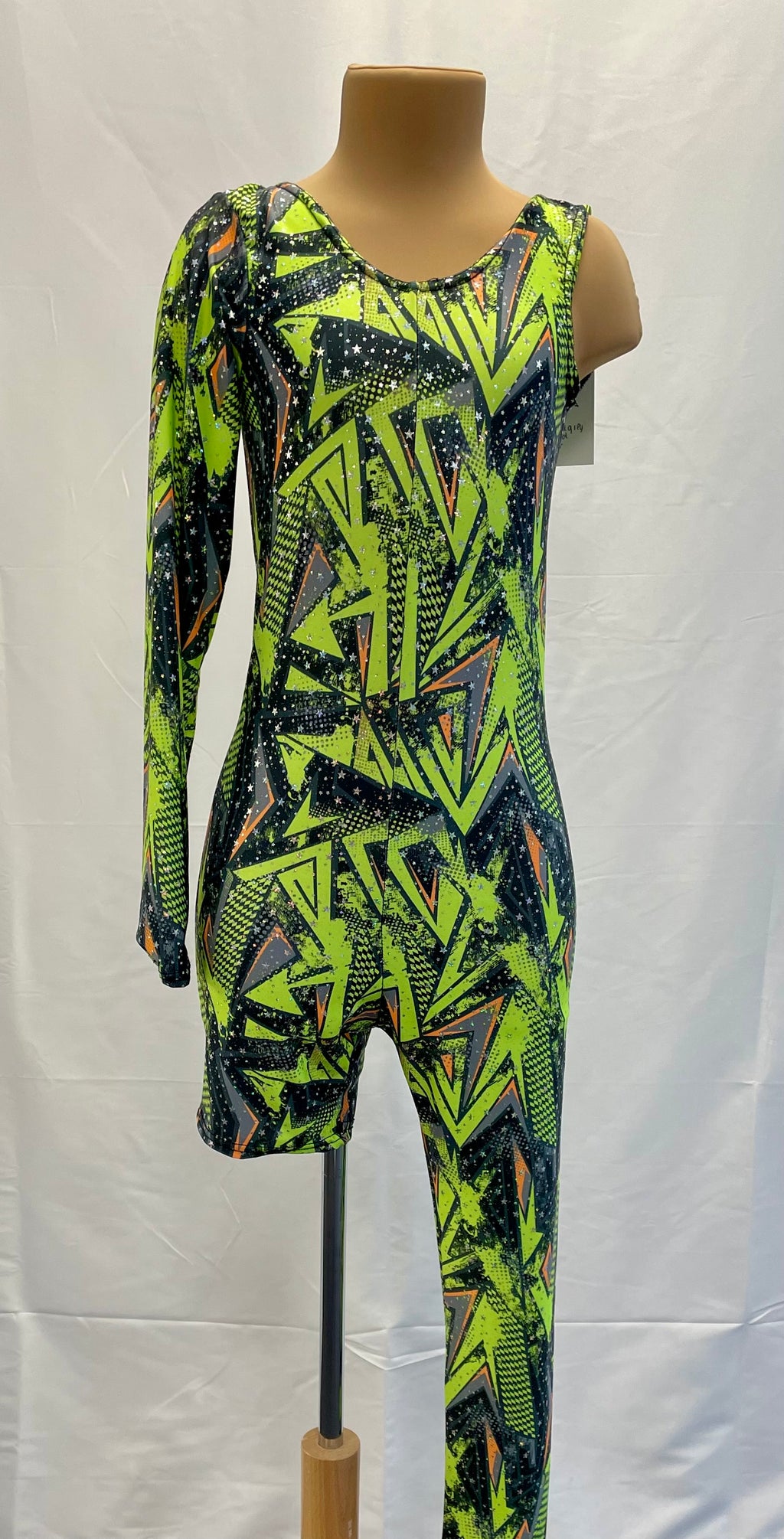 Green and Grey One Legged Catsuit – Pixie Dust Dancewear