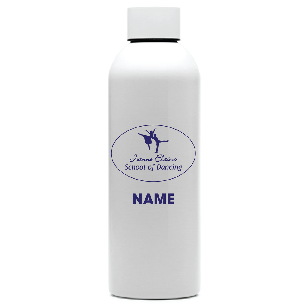 Joanne Elaine School of Dancing Water Bottle - White – Pixie Dust Dancewear